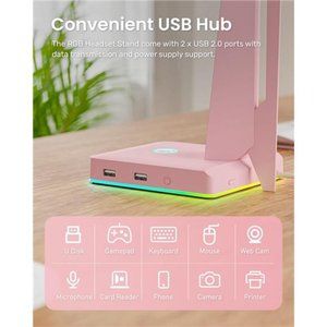 Video Games & Consoles | Rgb Gaming Headset Stand With 2 Usb Ports Game ...
